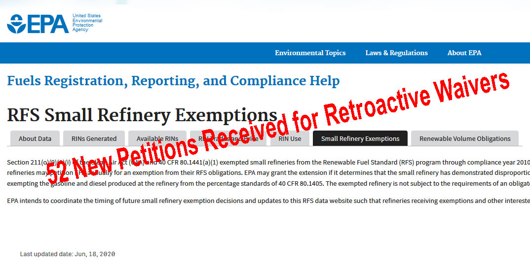 EPA Dashboard Confirms 52 “Gap Year” Waiver Requests | Energy